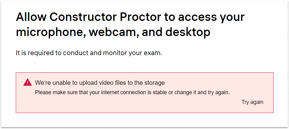 We're unable to upload video files to the storage