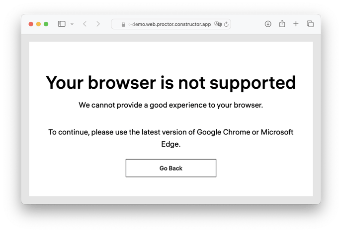 Your Browser Or Operation System Is Not Supported