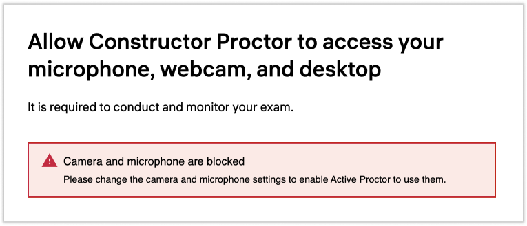 Camera and microphone are blocked