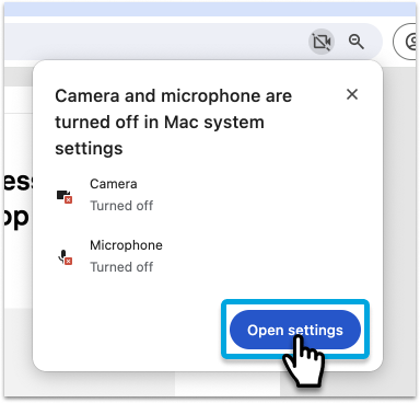 Camera and microphone are blocked